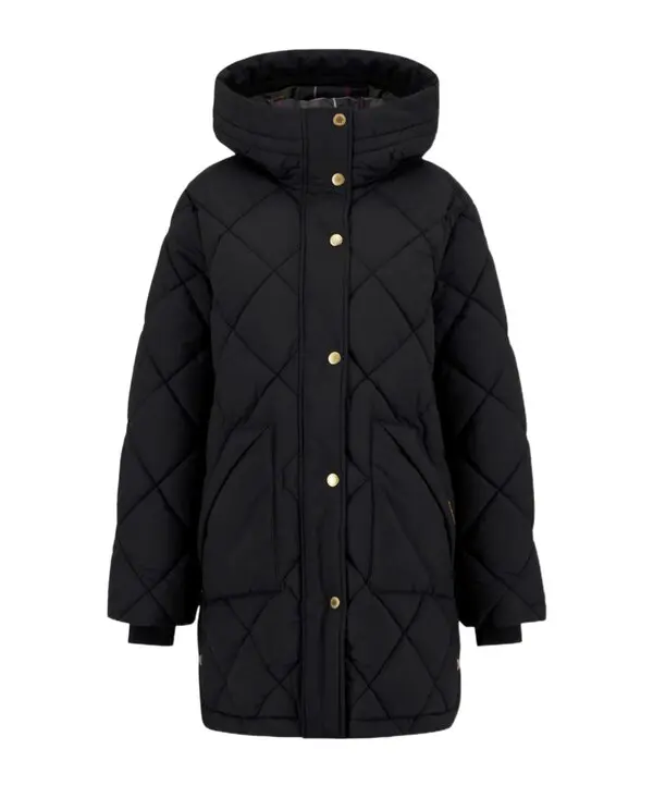 Barbour Hooded Quilted Cotton Jacket