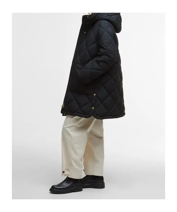 Barbour Hooded Quilted Cotton Jacket