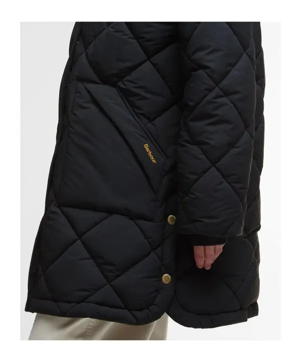 Barbour Hooded Quilted Cotton Jacket