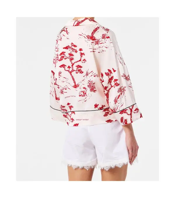 Off-White Short Sleeve Printed Shirt