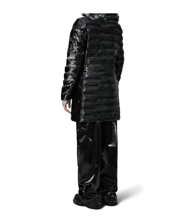 Rains Lohja Long Puffer Curve Jacket With Hood