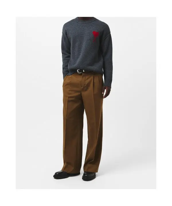 AMI Paris Straight-leg Casual Pants