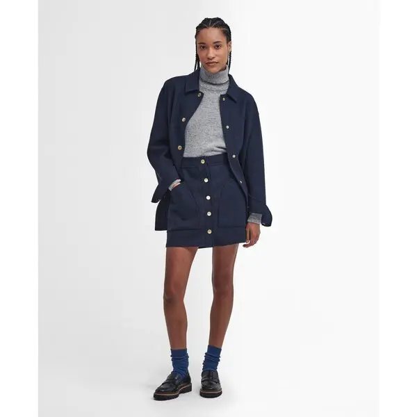 Barbour Pendle Roll-neck Jumper - Gr Marl/tartan