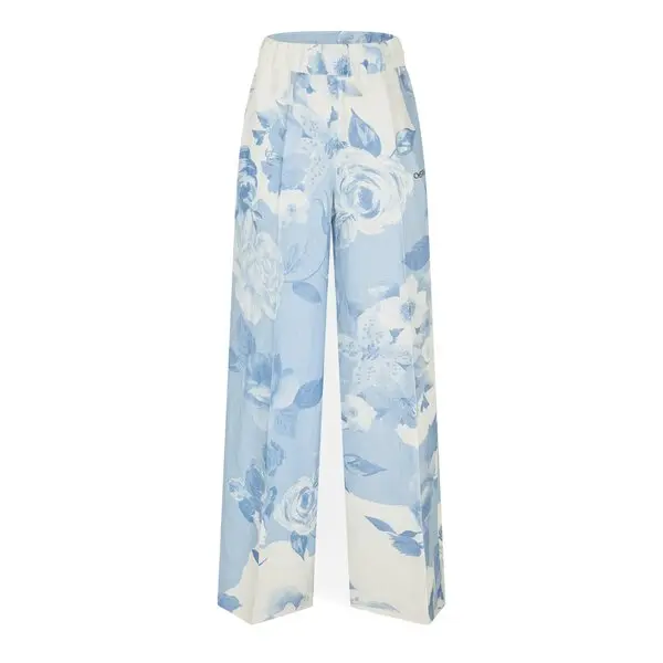 Off-White Printed Wide-leg Pants