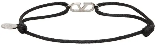 Valentino Garavani Vlogo Signature Double Cord Bracelet