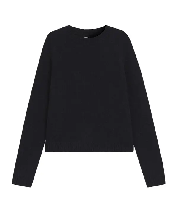 Hugo Boss Crew Neck Cropped Knit Sweater