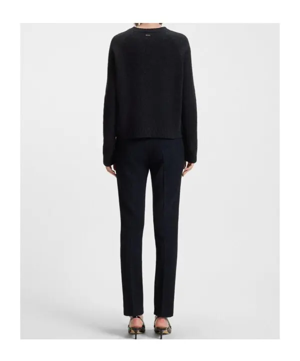Hugo Boss Crew Neck Cropped Knit Sweater