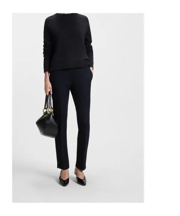 Hugo Boss Crew Neck Cropped Knit Sweater