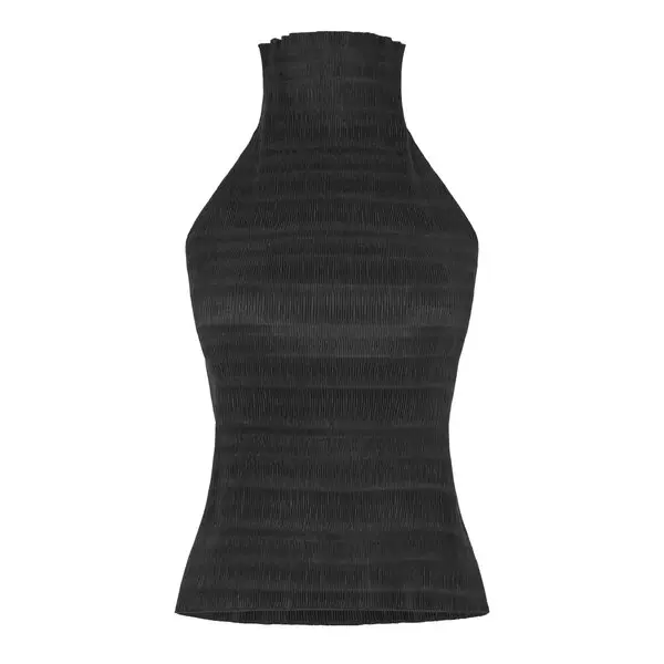 Magda Butrym High-neck Pleated Tank Top
