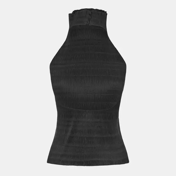 Magda Butrym High-neck Pleated Tank Top
