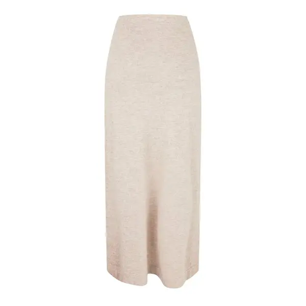 AYA MUSE Knitted Maxi Skirt With Pleated Hem