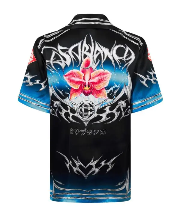 Casablanca Printed Short Sleeve Shirt - Black