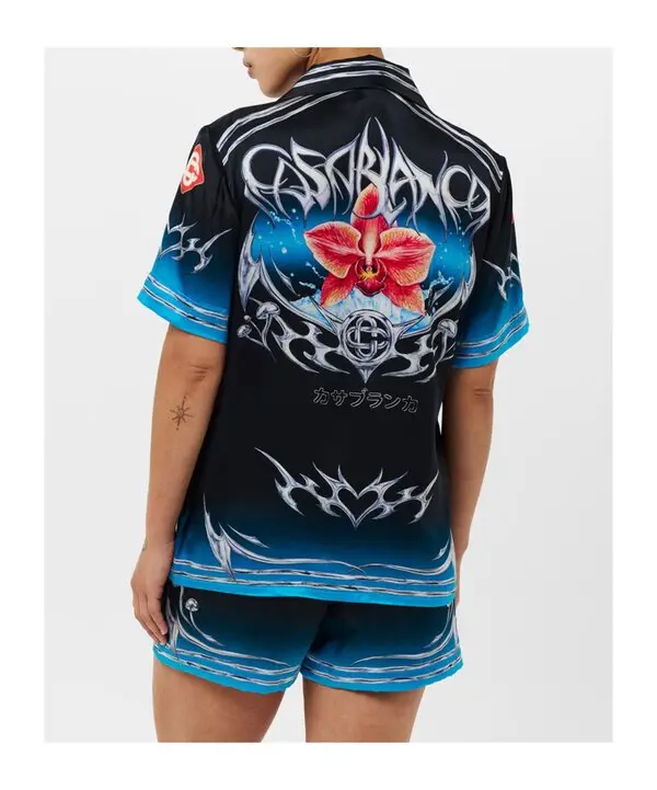 Casablanca Printed Short Sleeve Shirt - Black