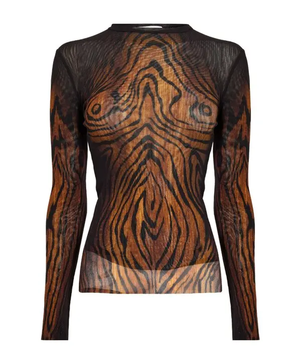 JEAN PAUL GAULTIER Printed Long Sleeve T-shirt - Black