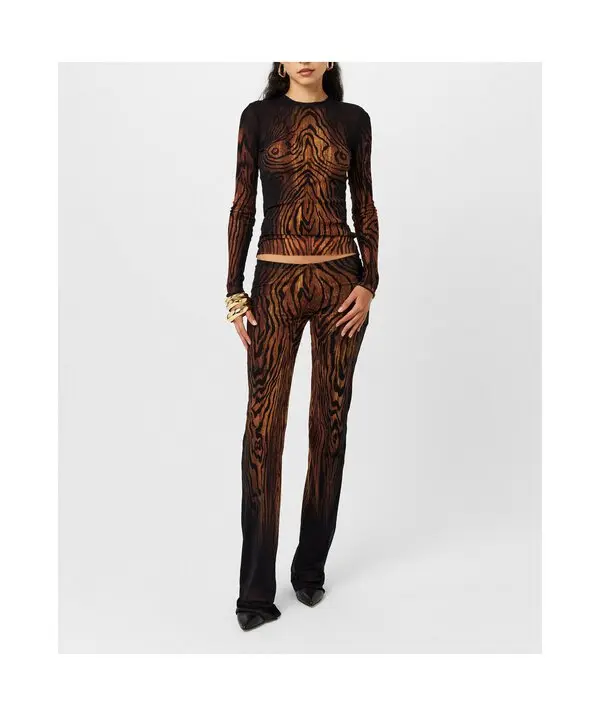 JEAN PAUL GAULTIER Printed Long Sleeve T-shirt - Black