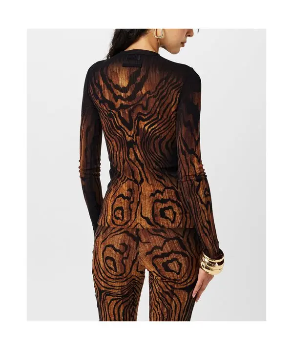 JEAN PAUL GAULTIER Printed Long Sleeve T-shirt - Black