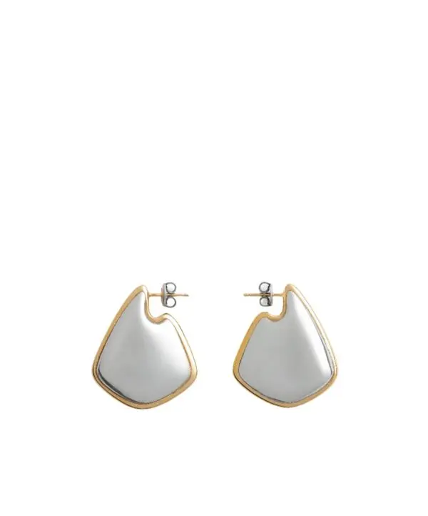 Bottega Veneta Small Fin Earrings - Gray