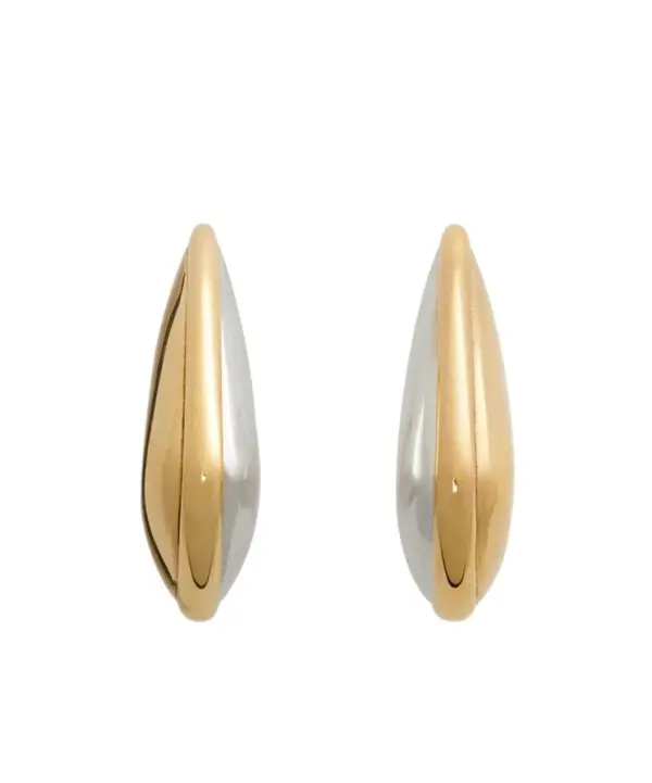 Bottega Veneta Small Fin Earrings - Gray