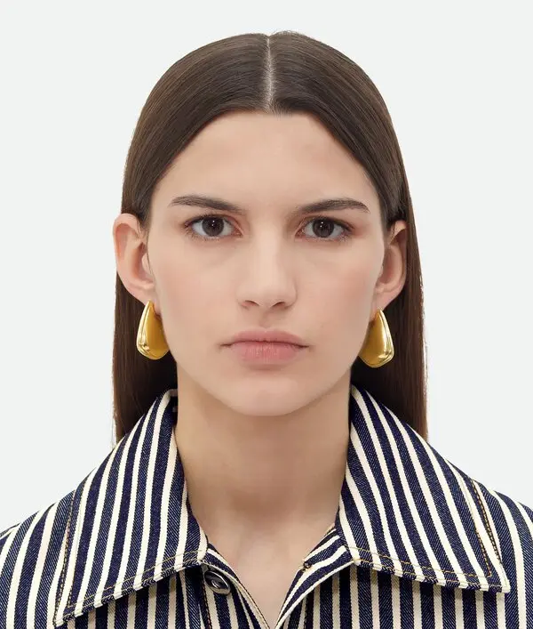 Bottega Veneta Small Fin Earrings - Gray
