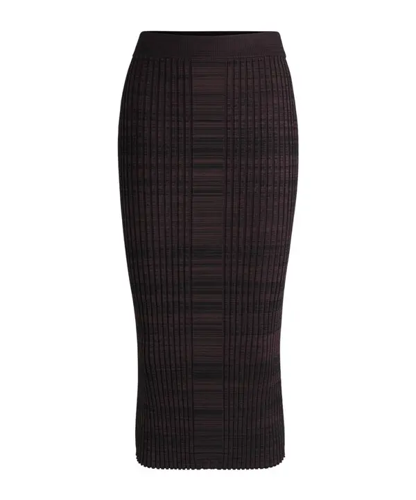 Hugo Boss Knit Bodycon Midi Skirt - Black