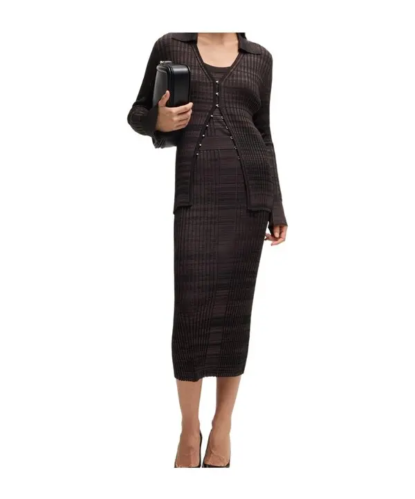 Hugo Boss Knit Bodycon Midi Skirt