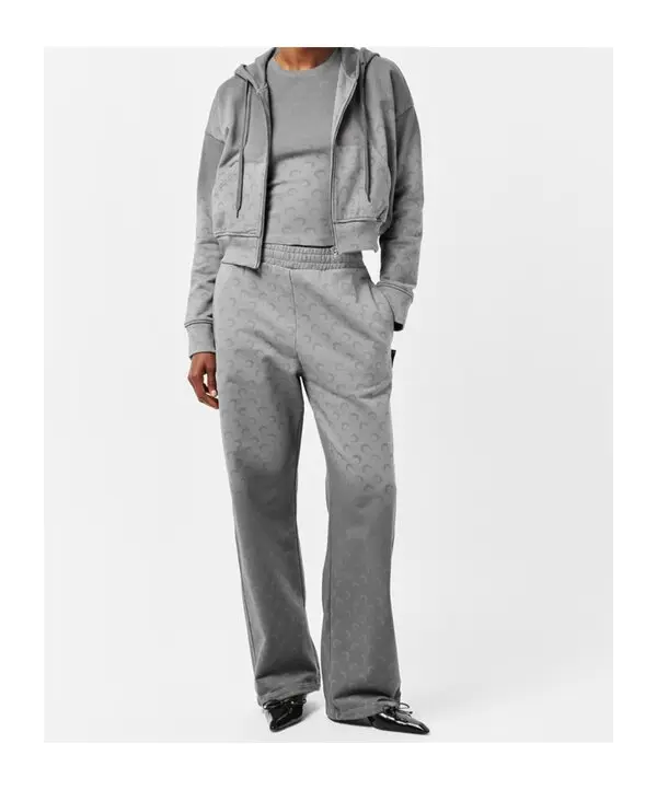 MARINE SERRE Printed Zip-up Hooded Sweatshirt