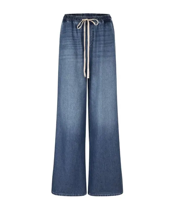 7 For All Mankind Elastic Waist Wide Leg Jeans