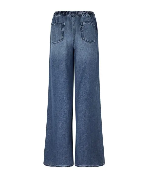 7 For All Mankind Elastic Waist Wide Leg Jeans