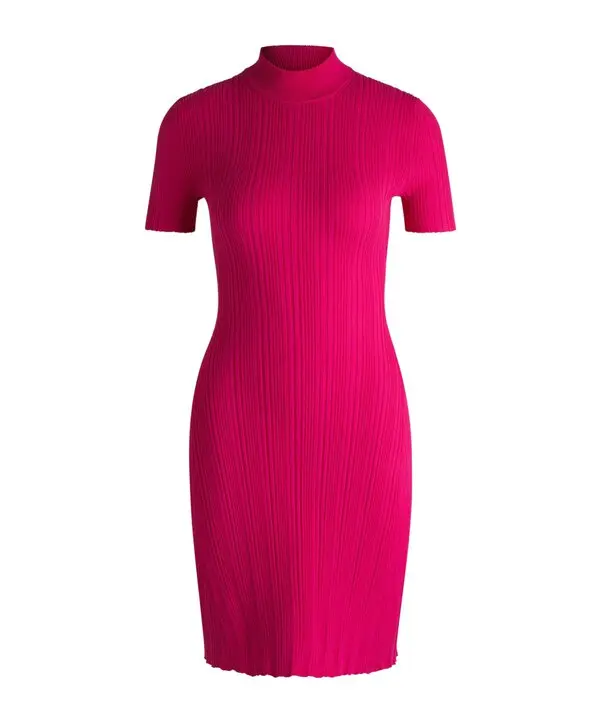 Hugo Boss Ribbed Knit Midi Dress