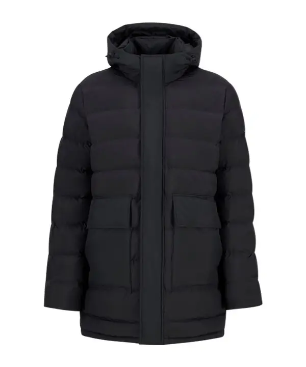 Barbour Long-sleeved Quilted Hooded Jacket