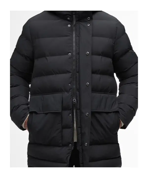 Barbour Long-sleeved Quilted Hooded Jacket
