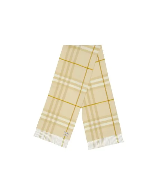 Burberry Plaid Pattern Scarf - Nude