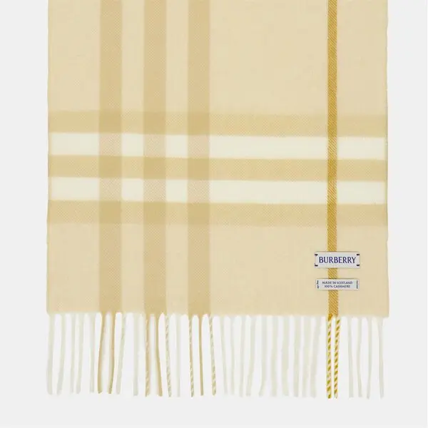 Burberry Plaid Pattern Scarf - Nude