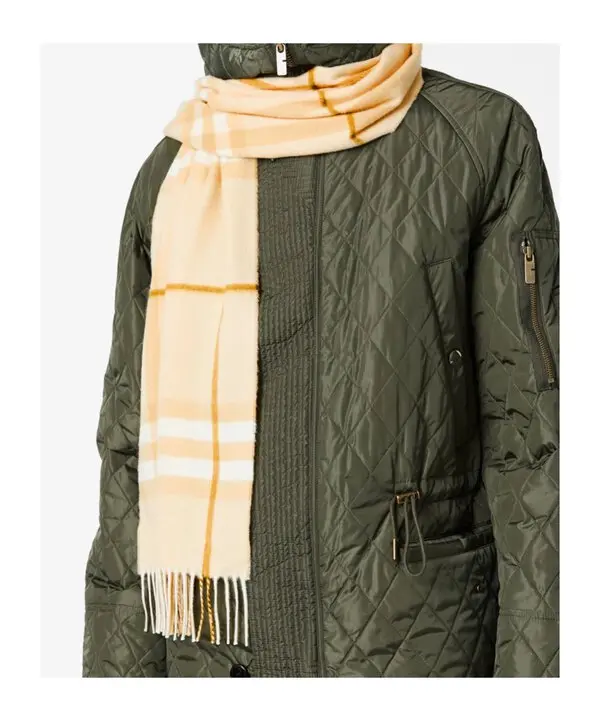 Burberry Plaid Pattern Scarf - Nude