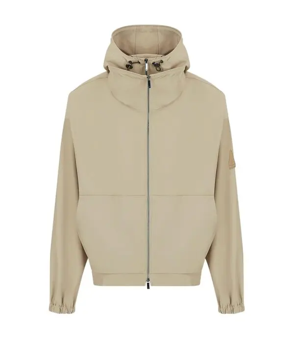 Emporio Armani Hooded Bomber Jacket - Nude