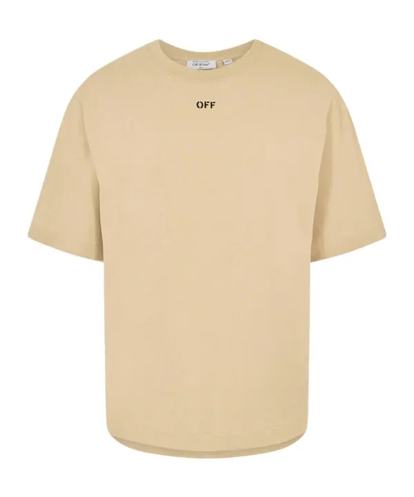 Off-White Solid Color Minimalist Fashion T-shirt