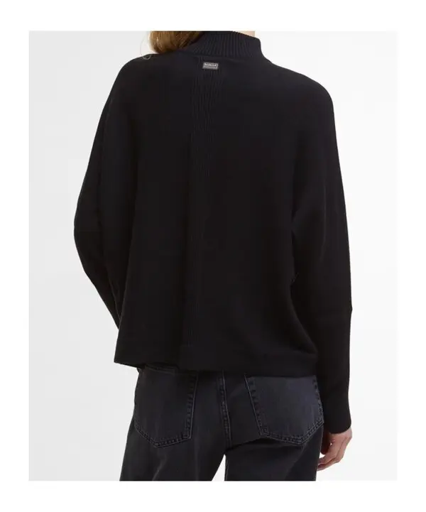 Barbour Lola Knit Jumper With Quarter Zip - Black
