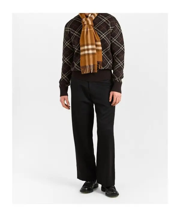 Burberry Plaid Pattern Scarf - Brown