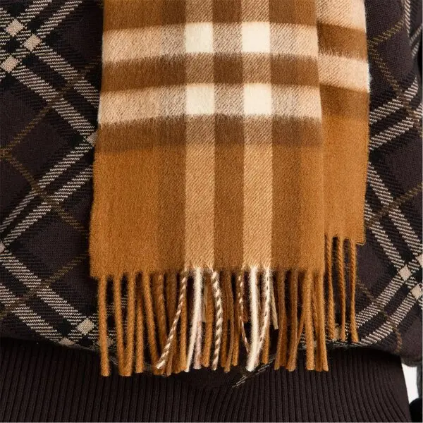 Burberry Plaid Pattern Scarf - Brown