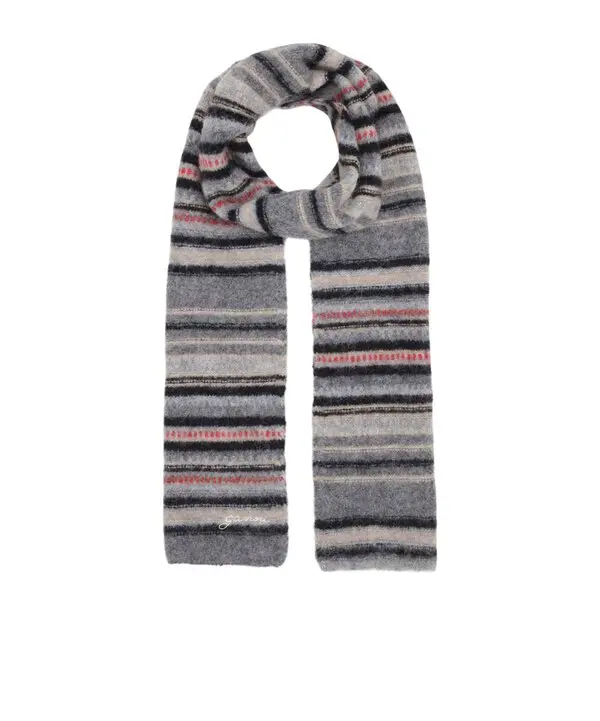 GANNI Striped Medium-thickness Scarf