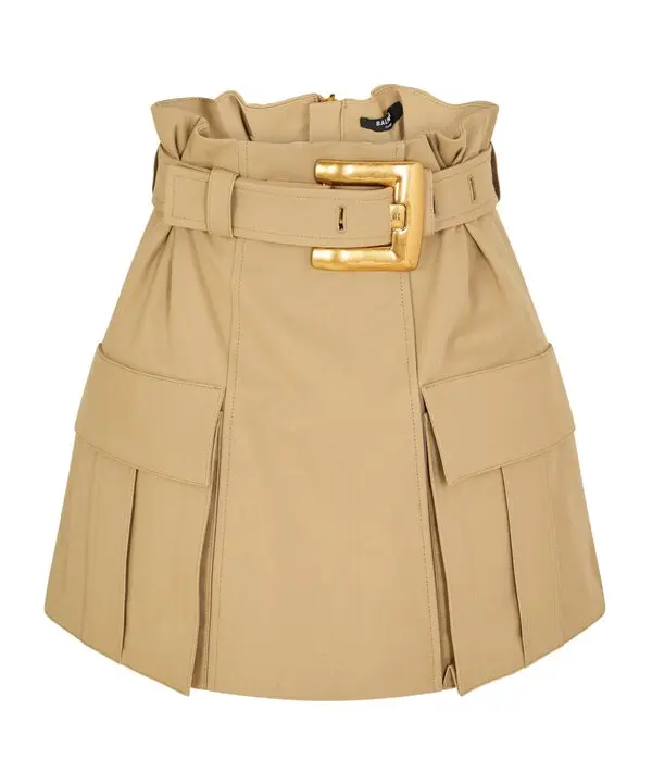 Balmain Belted Cargo Skirt