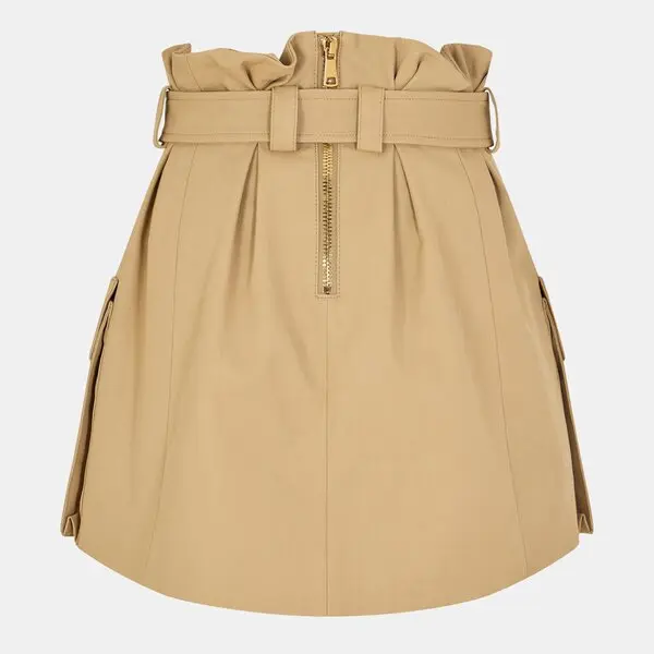 Balmain Belted Cargo Skirt