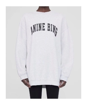 ANINE BING Long Sleeve Crewneck Sweatshirt