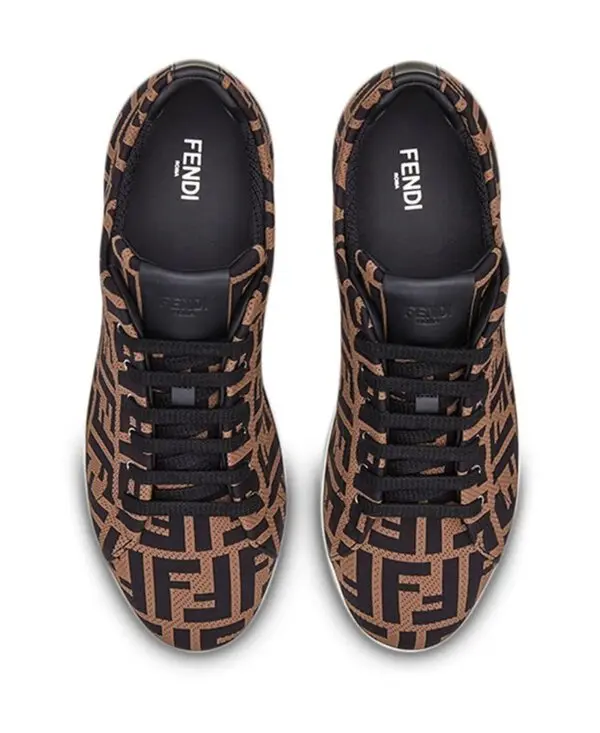 Fendi Ff Logo Low-top Sneakers