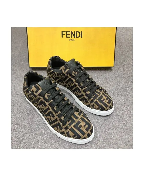 Fendi Ff Logo Low-top Sneakers