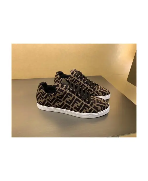 Fendi Ff Logo Low-top Sneakers