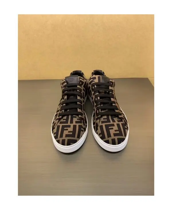 Fendi Ff Logo Low-top Sneakers