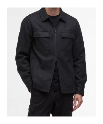 Barbour Shirt Jacket With Zip-up Front And Flap Chest Pockets