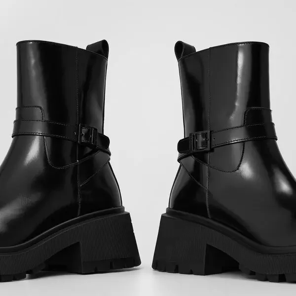 JIMMY CHOO Buckle Strap Ankle Boots