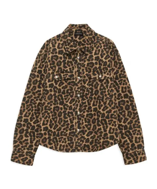 ANINE BING Print Button-up Shirt - Leopard
